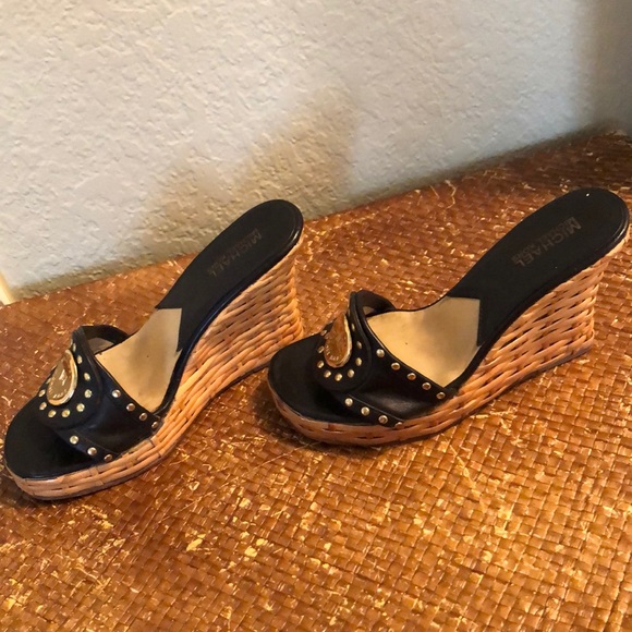 MICHAEL Michael Kors | Shoes | Michael Kors Platform Gold Medallion ...